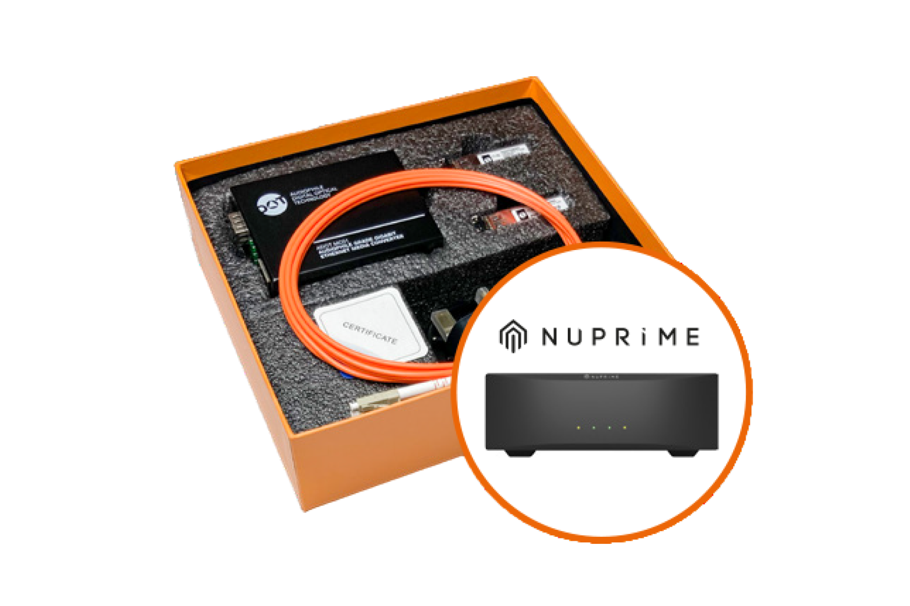 ADOT MC03 NuPrime (Media Converter) Audiophile Optical Fibre Network Kit